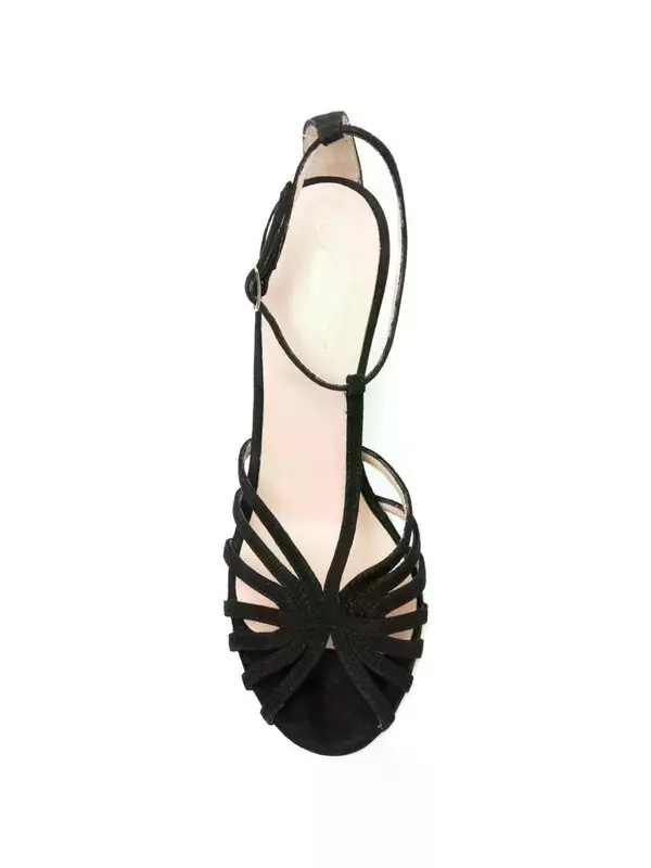 ANNA F. Caged T-bar High Heel Sandals