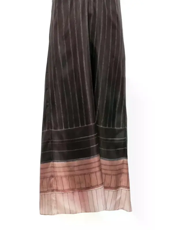 ALYSI Pinstripe-pattern Gathered Maxi Dress