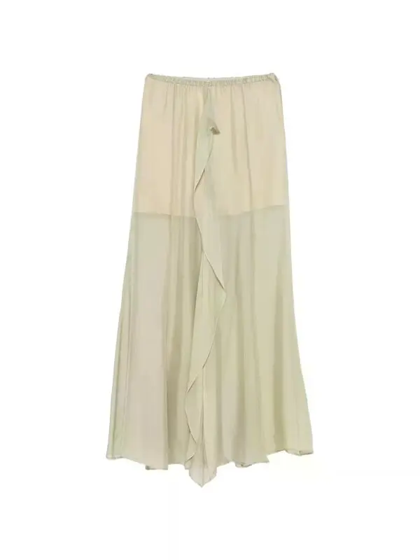 ALYSI Ruffled Midi Skirt - Green