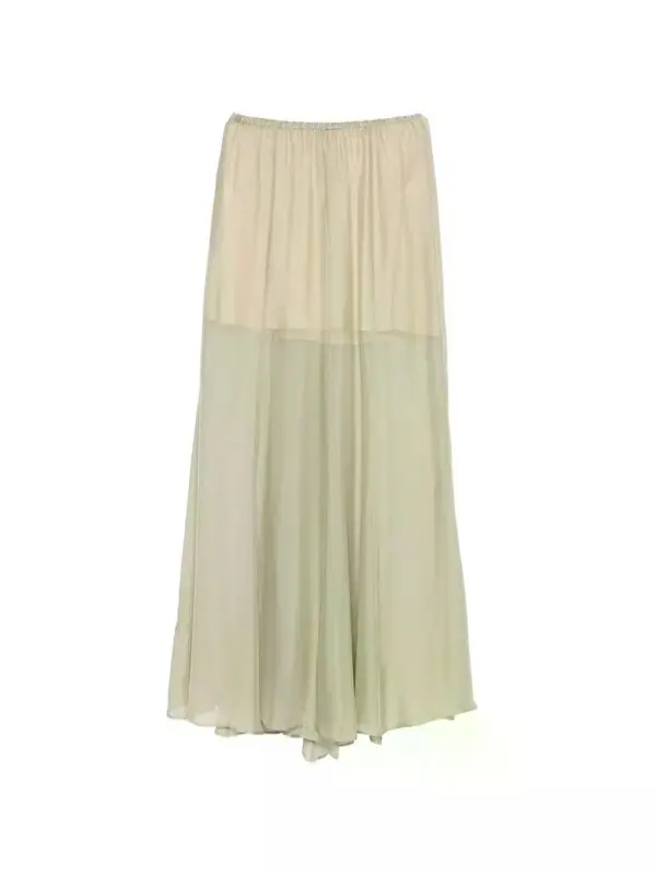 ALYSI Ruffled Midi Skirt - Green