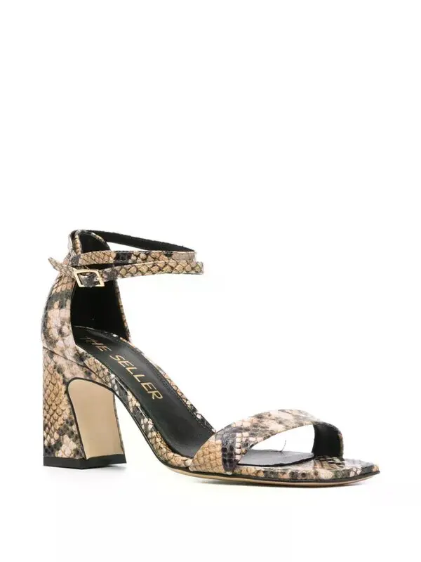 THE SELLER Snakeskin-effect Sandals With Buckle-fastening Ankle Strap