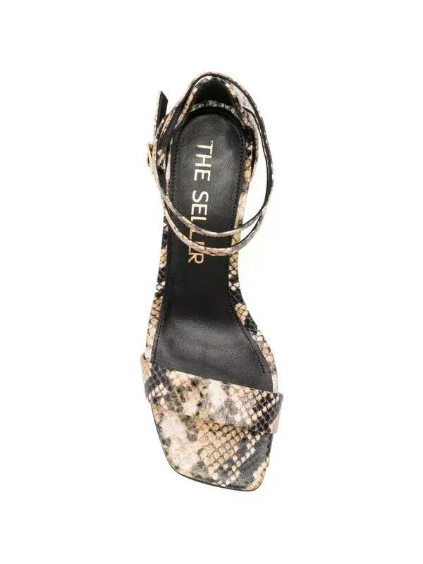 THE SELLER Snakeskin-effect Sandals With Buckle-fastening Ankle Strap