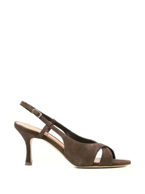 THE SELLER Crossover-strap Slingback Pumps - Brown