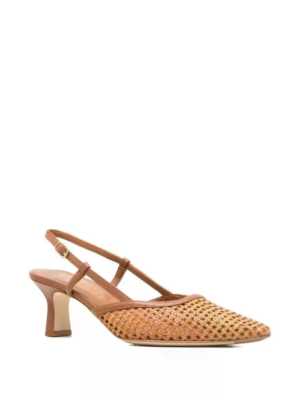 JULIE DEE Woven Slingback Pumps