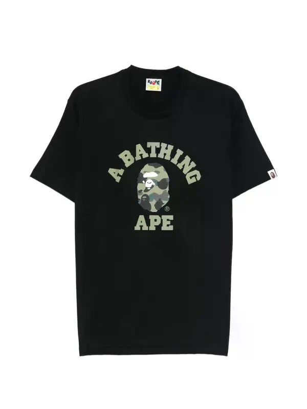 A BATHING APE Camouflage-print T-shirt - Black