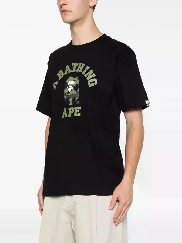 A BATHING APE Camouflage-print T-shirt - Black