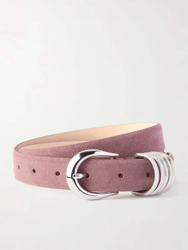 DEHANCHE 2.5 Cm Hollyhock Suede Belt - Blush