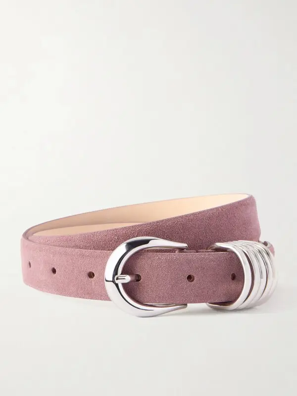 DEHANCHE 2.5 Cm Hollyhock Suede Belt - Pink