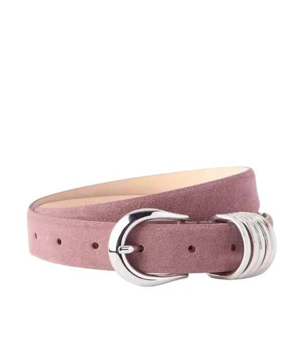 DEHANCHE Hollyhock Suede Belt - Pink