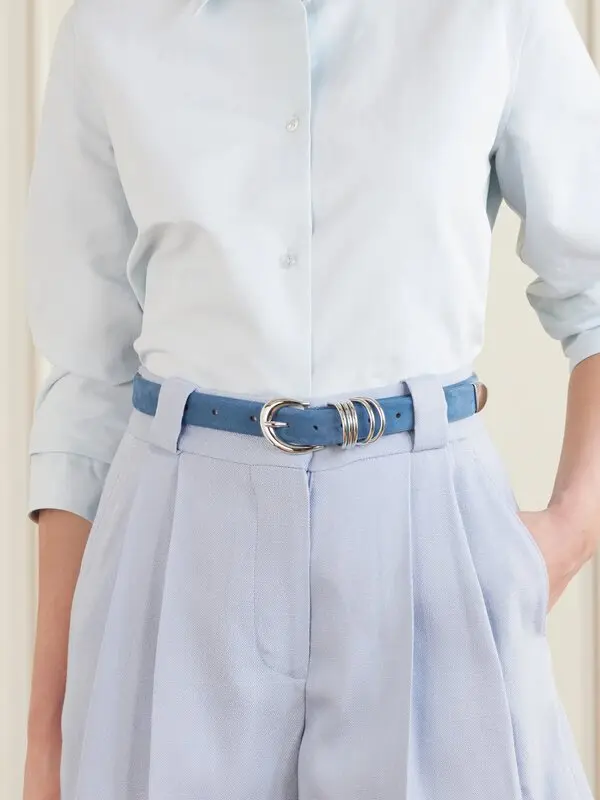 DEHANCHE Hollyhock Suede Belt - Blue