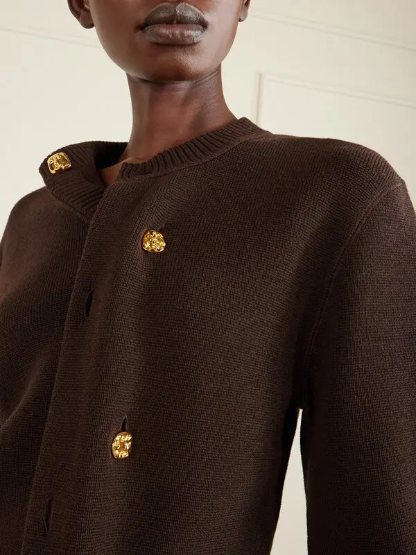 Bottega Veneta Wool Cardigan With Engraved Buttons