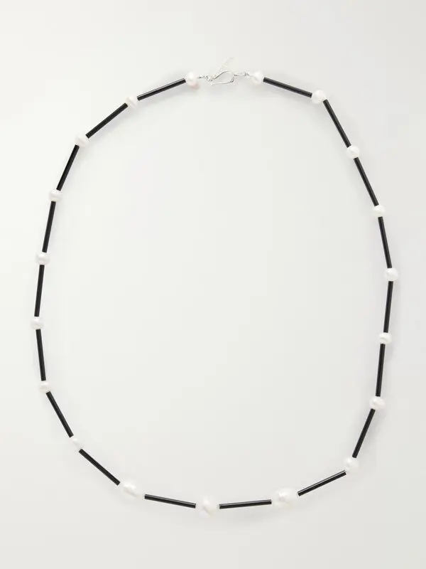 SOPHIE BUHAI Osiris Pearl And Glass Necklace - Black