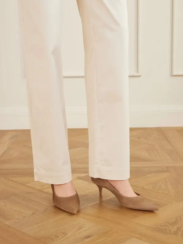 GIANVITO ROSSI 55 Suede Pumps - Neutrals
