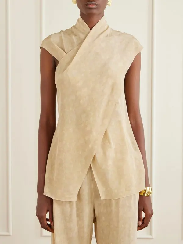 CORTANA Cassiopea Silk-crepe Blouse