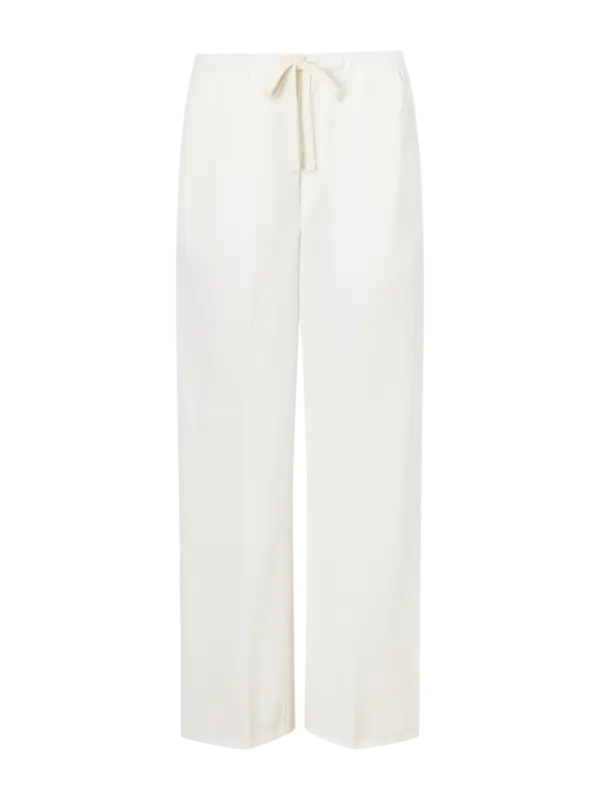 Citizens Of Humanity Aurora Cotton And Linen-blend Wide-leg Pants - White