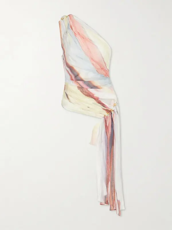 Aje One-shoulder Draped Top