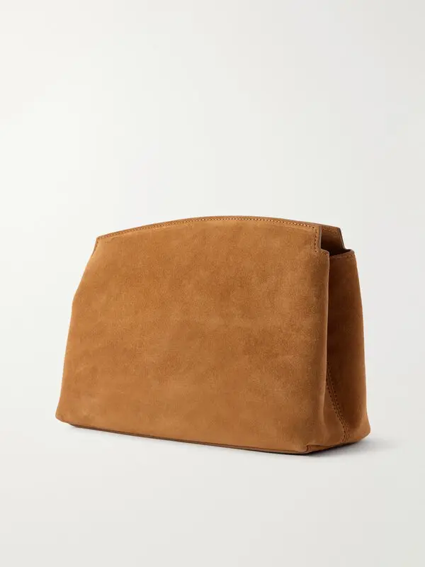 LIFFNER Pushlock Suede Pouch - Brown