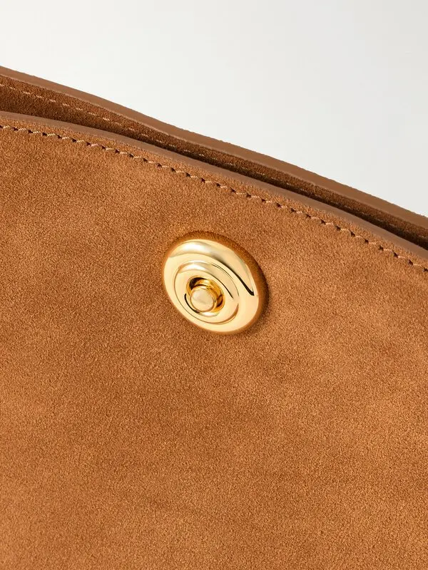 LIFFNER Pushlock Suede Pouch - Brown