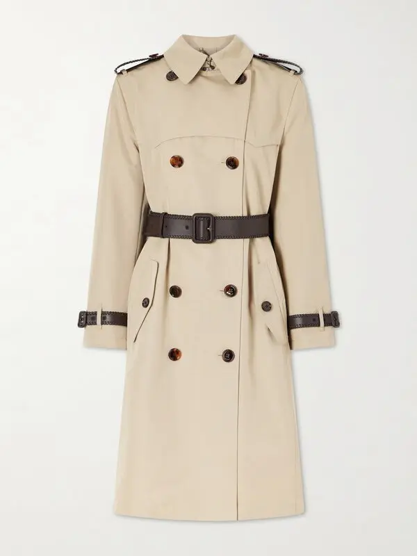 Burberry Foxfield Silk And Cotton-blend Trench Coat - Neutrals