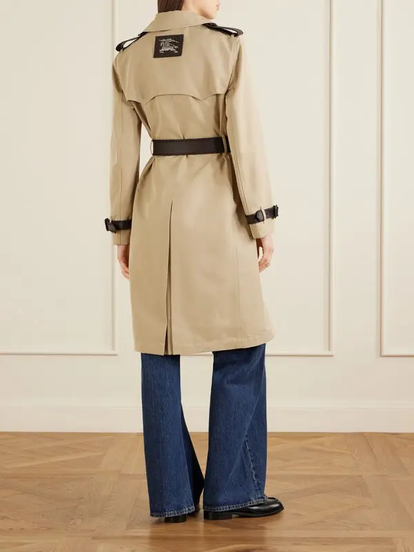 Burberry Foxfield Silk And Cotton-blend Trench Coat - Neutrals