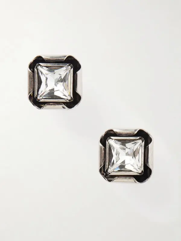 Givenchy Crystal Stud Earrings - Silver
