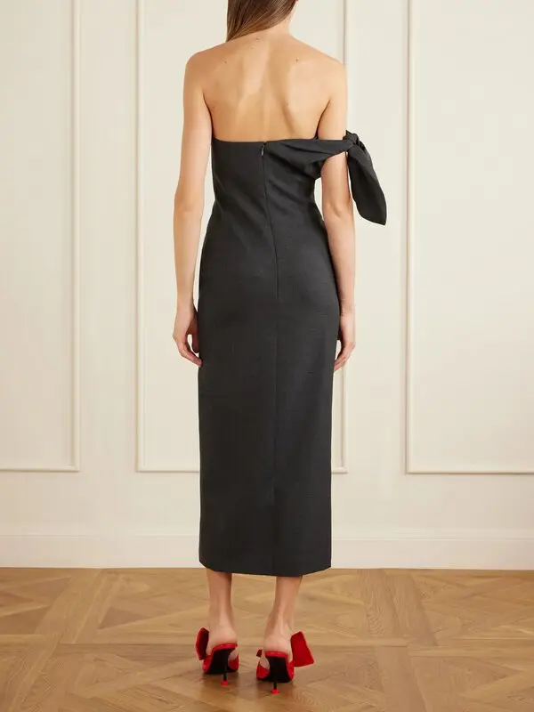Givenchy Bow-detailed Wool Midi Dress