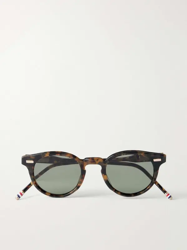 Thom Browne Round-frame Tortoiseshell Sunglasses - Dark Brown