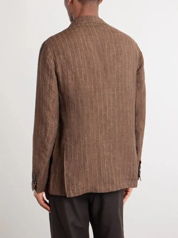 Massimo Alba Pinstriped Linen Blazer