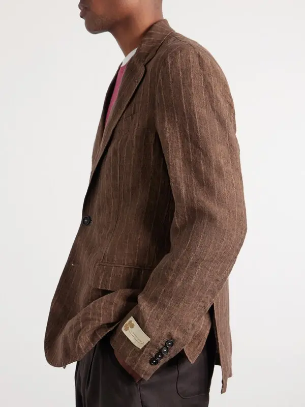 Massimo Alba Pinstriped Linen Blazer