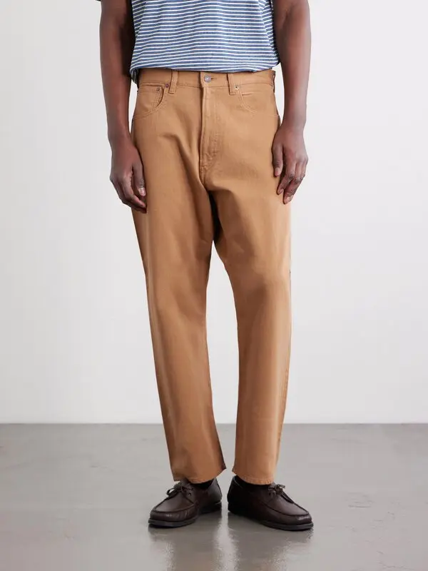 BEAMS Straight-leg Piqué Cotton Trousers