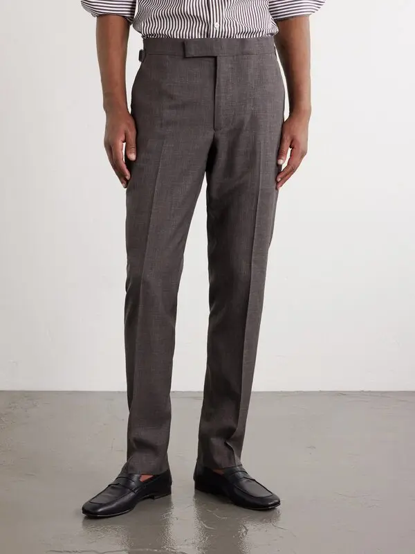 Thom Sweeney Wool, Linen And Silk-blend Suit - Brown