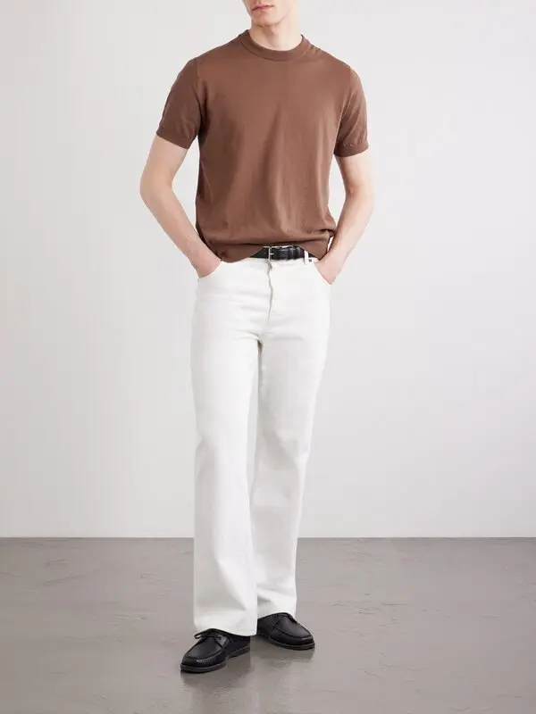 Brioni Knitted Cotton T-shirt