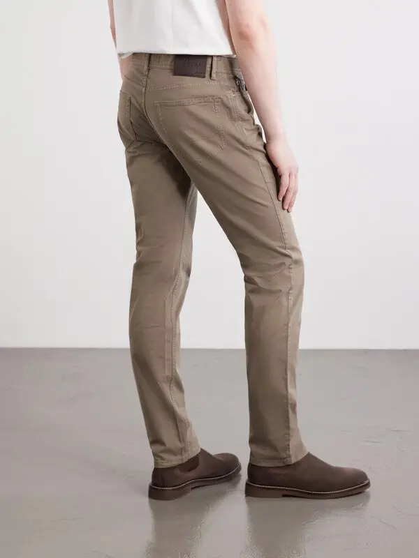 Brioni Straight-leg Cotton-blend Trousers