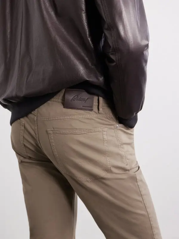 Brioni Straight-leg Cotton-blend Trousers
