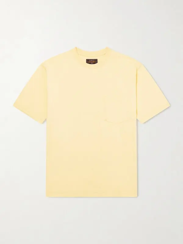 BEAMS Embroidered Cotton Polo Shirt - Yellow
