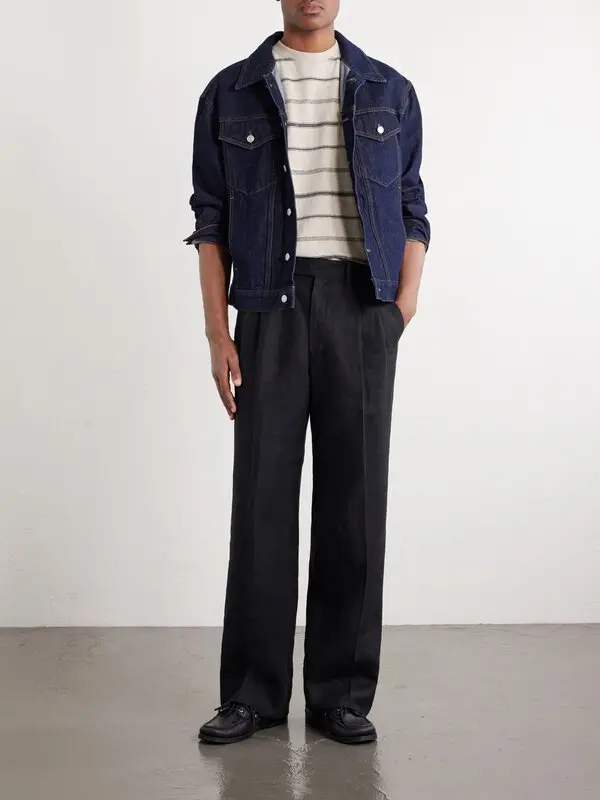 Mr P. Striped Cotton-jersey T-shirt - Neutrals