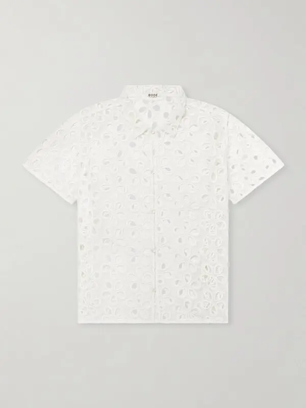 BODE Primrose Cotton-lace Shirt