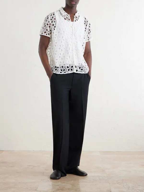 BODE Primrose Cotton-lace Shirt