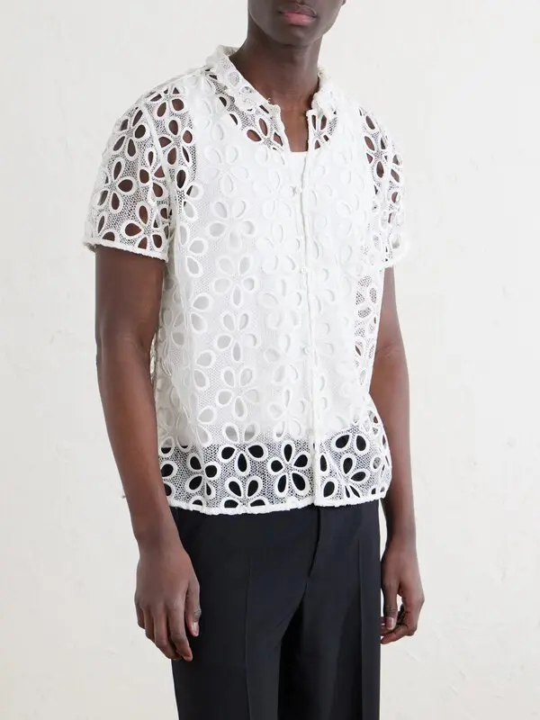 BODE Primrose Cotton-lace Shirt