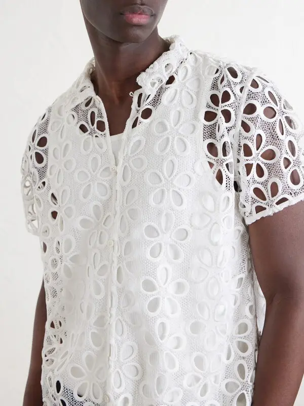BODE Primrose Cotton-lace Shirt