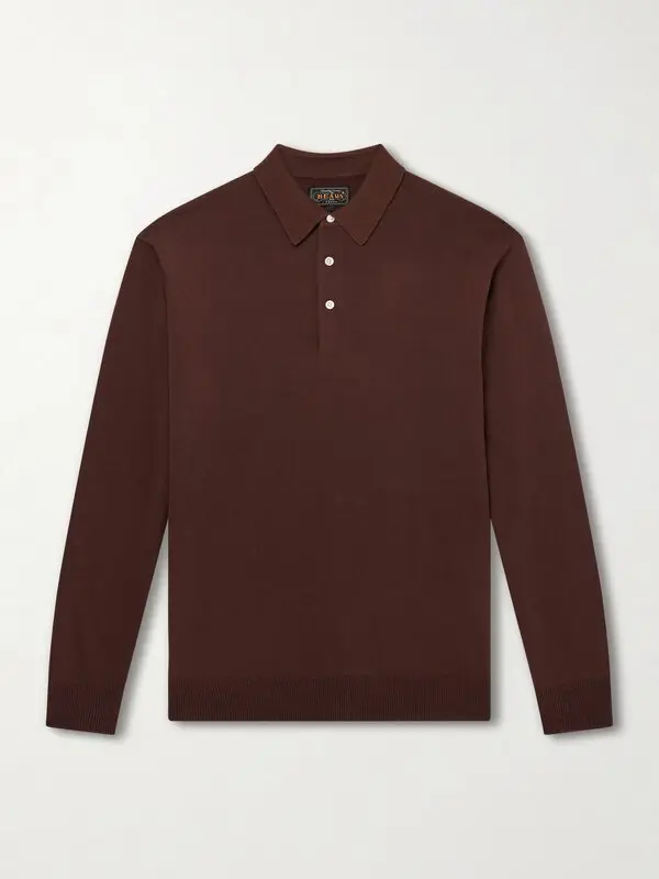 BEAMS Knitted Polo Shirt