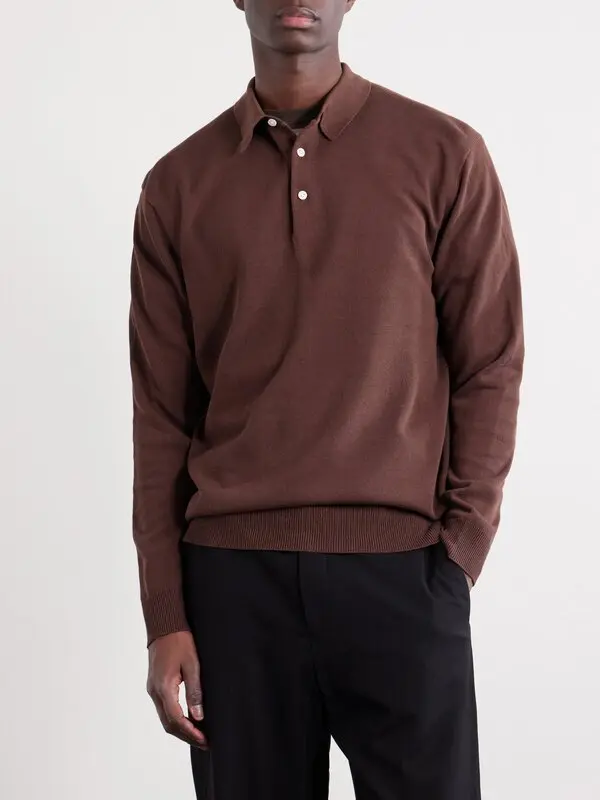 BEAMS Knitted Polo Shirt