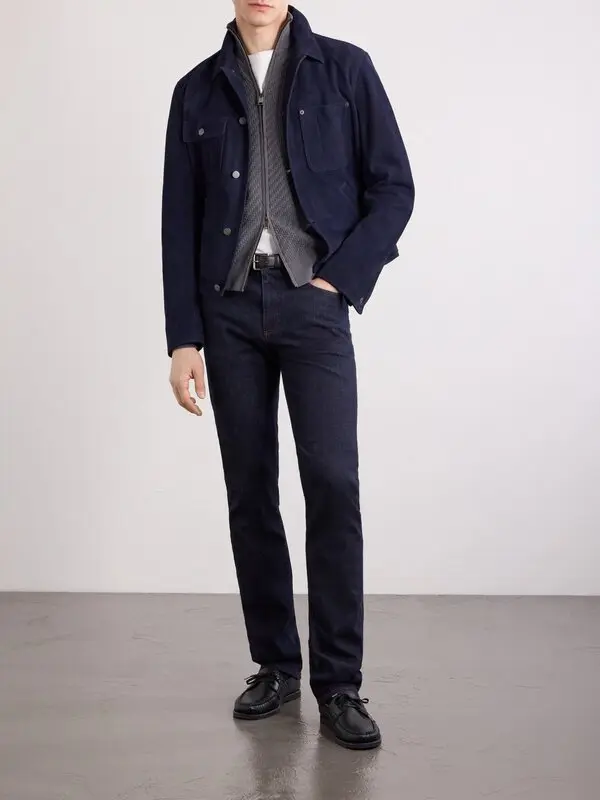 Brioni Woven Cotton, Silk, And Cashmere-blend Zip-up Cardigan