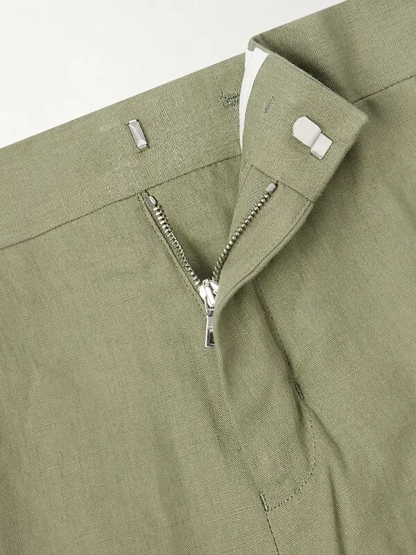 Orlebar Brown Griffon Tapered Linen Trousers - Green