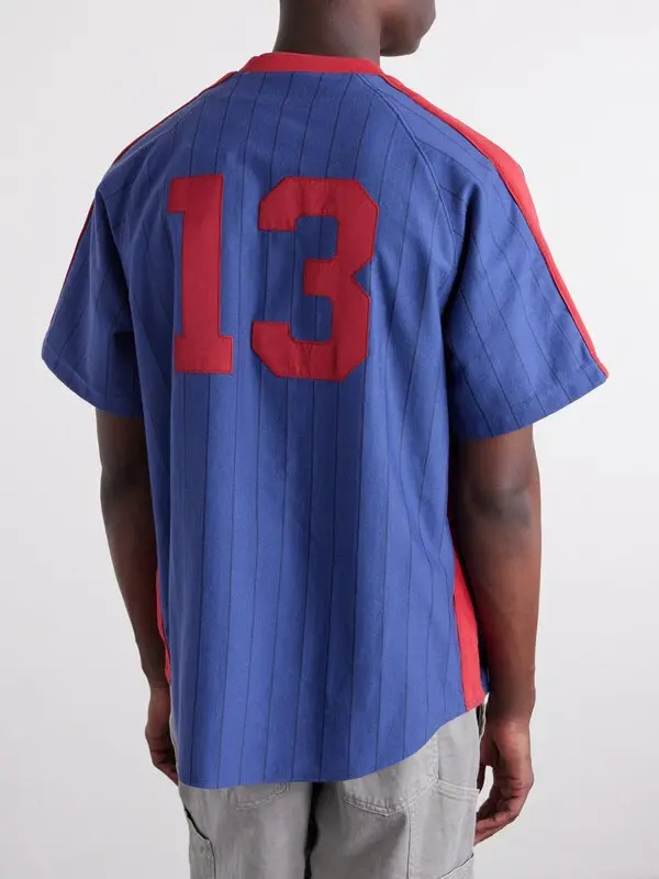 Aimé Leon Dore Printed Cotton-jersey Shirt - Blue