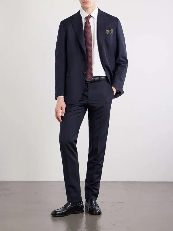 Brioni Trevi Pleated Wool-mohair Blend Trousers