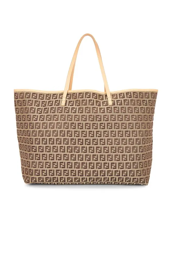 Fendi Zucchino Roll Tote Bag - Beige
