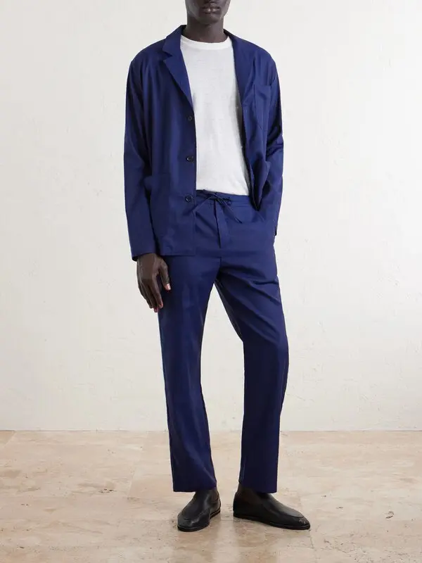 Frescobol Carioca Lima Linen And Wool-blend Suit Jacket