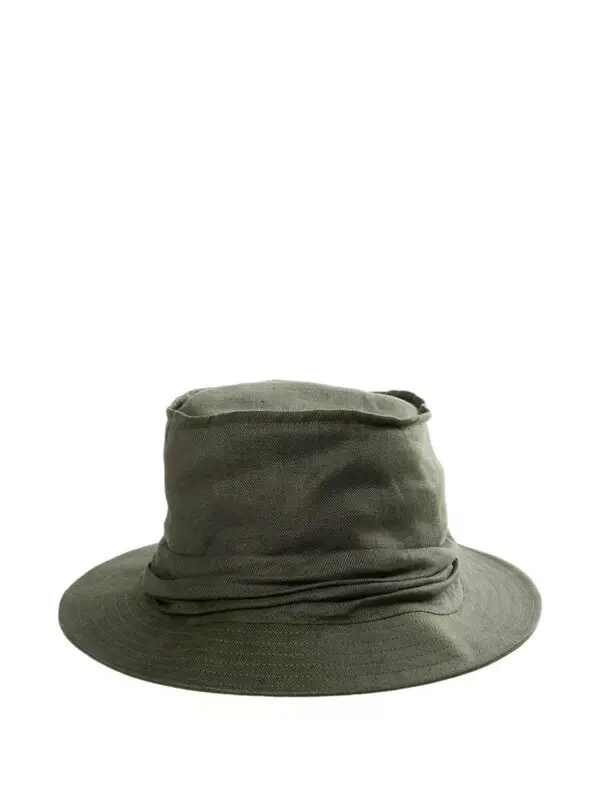 Yohji Yamamoto Ruched Bucket Hat - Green