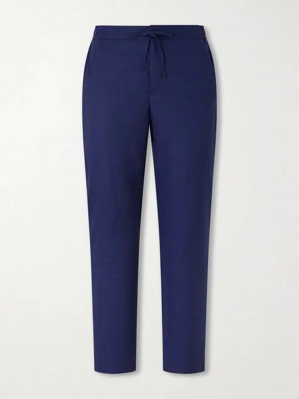 Frescobol Carioca Straight-leg Cotton Suit Trousers - Blue